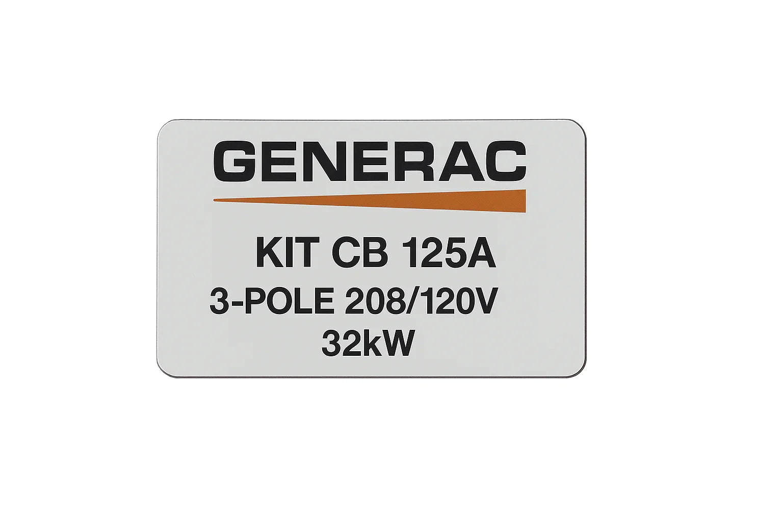 Generac KIT CB 125A 3-POLE 208/120V 32kW – Portlandia Electric Supply