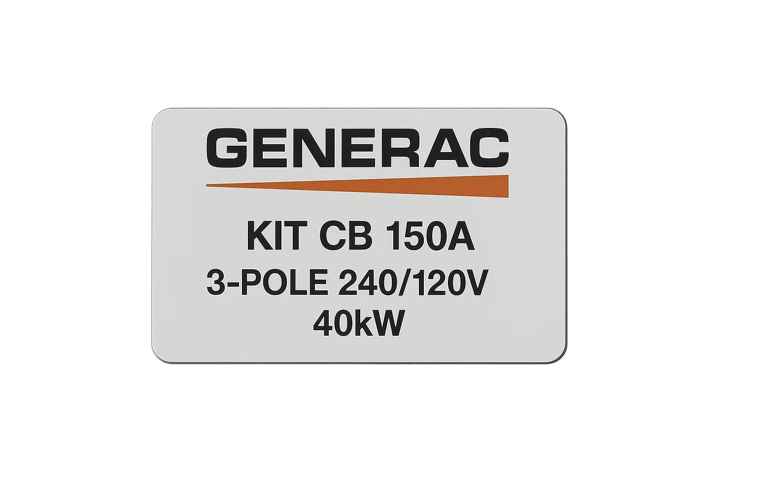 Generac KIT CB 150A 3-POLE 240/120V 40kW – Portlandia Electric Supply
